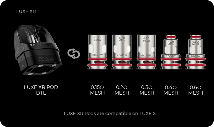 LUXE XR Pod | Replacable Coil Vaping Pods